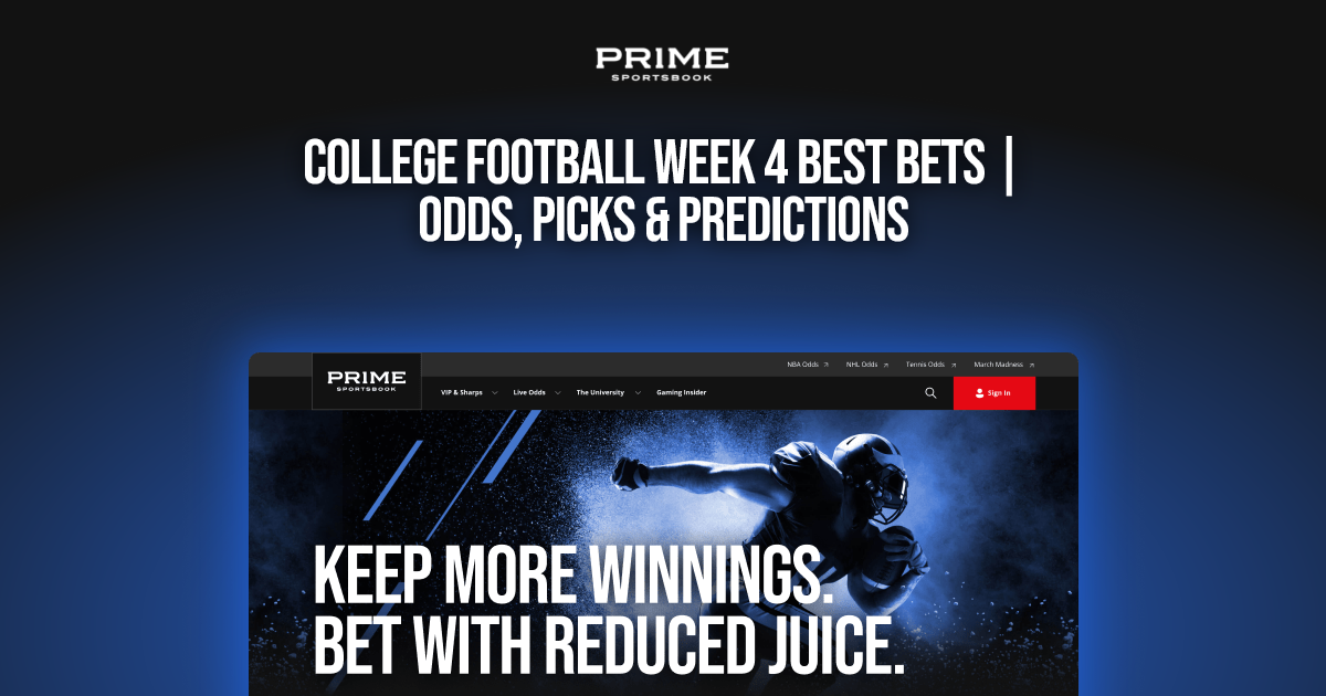 College Football Week 4 Best Bets | Odds, Picks & Predictions