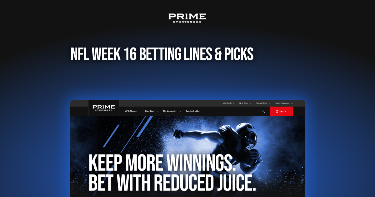 NFL Week 16 Betting Lines & Picks